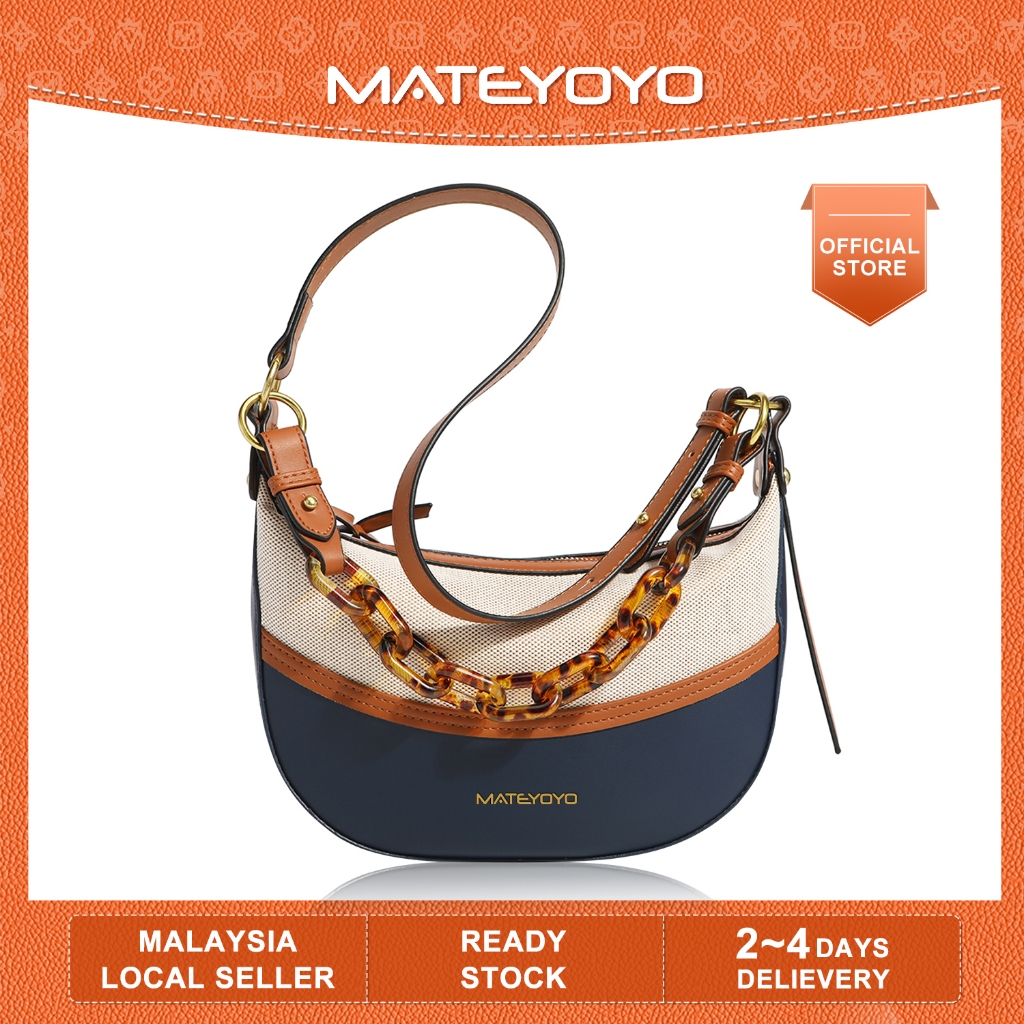 MATEYOYO Women Sling Bag Korean Dumpling Half Moon Bag 女士腋下包 | Shopee Malaysia