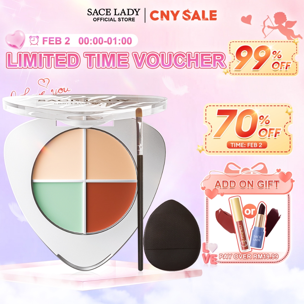 SACE LADY Full Coverage Pro Zone Concealer Palette Waterproof Color ...