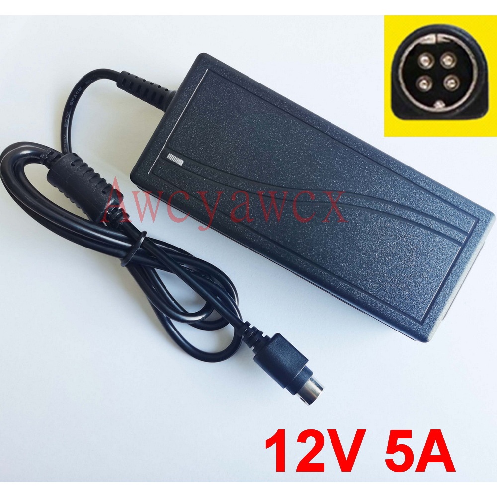 12V 5A 4Pin 4 pin plug AC DC Power Adaptor 60W For POSIFLEX POS THERMAL ...