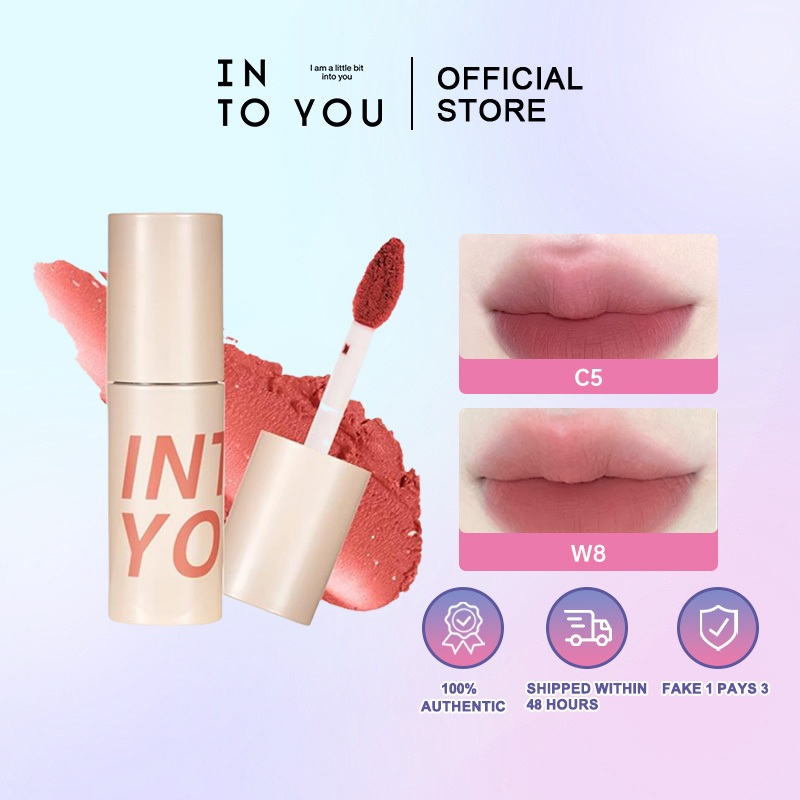 INTO YOU Air Lip Mud Thin Matte Soft Mist Velvet Lip Mud Lipstick ...