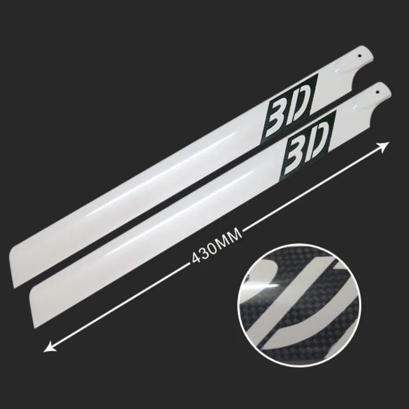 430mm Carbon Fiber Main Rotor Blades for Trex T-rex 500 Helicopter ...
