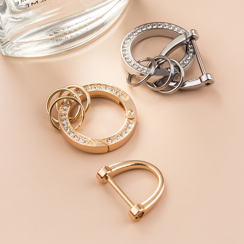 DIY personalized diamond keychain ring keychain ring minimalist men's ...