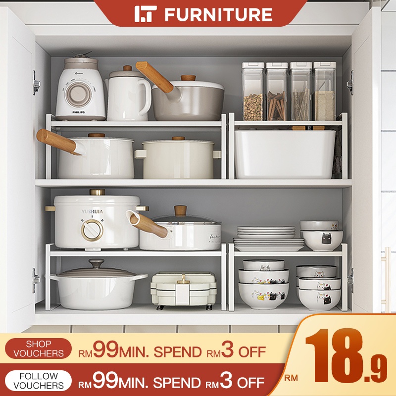 Kitchen Storage Rack Spice Rack Rak Dapur Kitchen Organizer Countertop ...