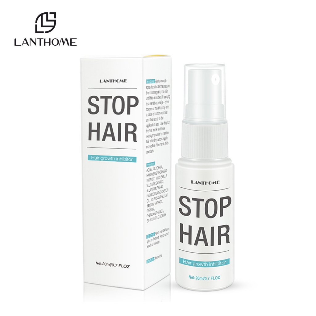 LANTHOME Hair Inhibitor Spray Stop Hair Growth Permanent Spray ...