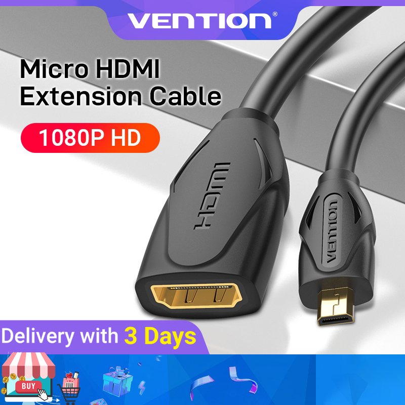 Vention Micro HDMI Adapter Micro MINI HDMI to HDMI Female Cable 1080P ... Vention Micro HDMI Adapter Micro MINI HDMI to HDMI Female Cable 1080P ...