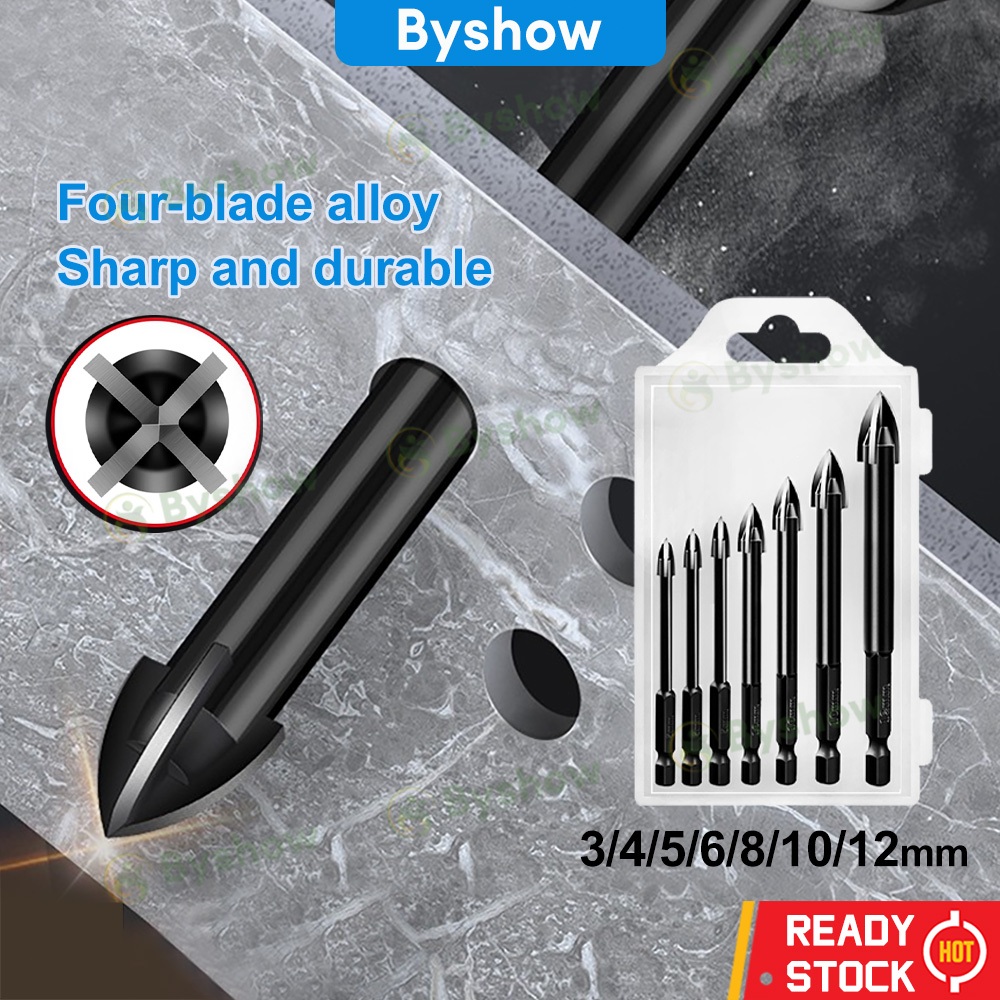 [Byshow] 7 in 1 Carbide Glass Tile Drill tile mosaic Bit Set Ceramic ...