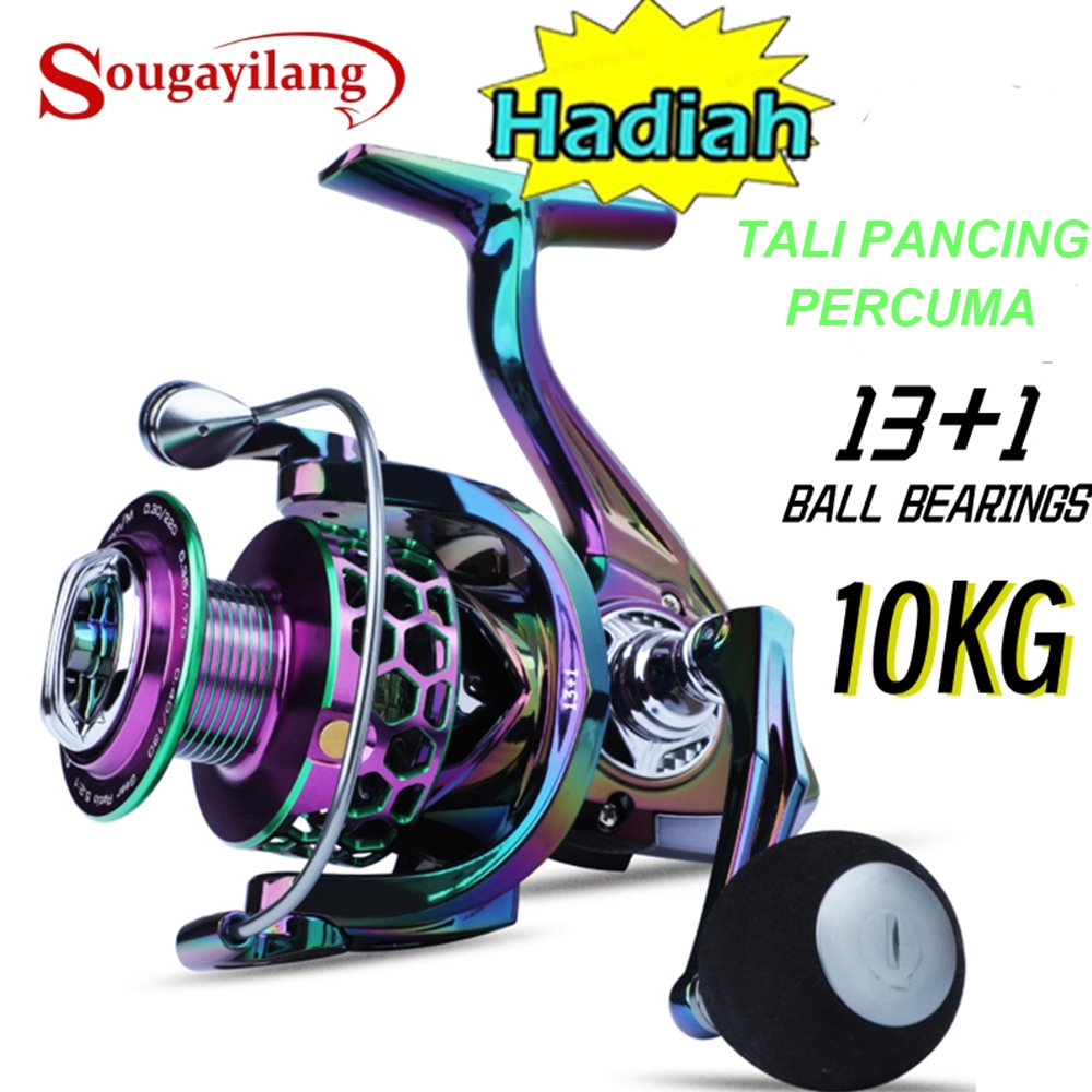 Sougayilang Fishing Reel 13+1BB 5.2: 1 Spinning Reel (Max 22lb/10kg) | Shopee Malaysia