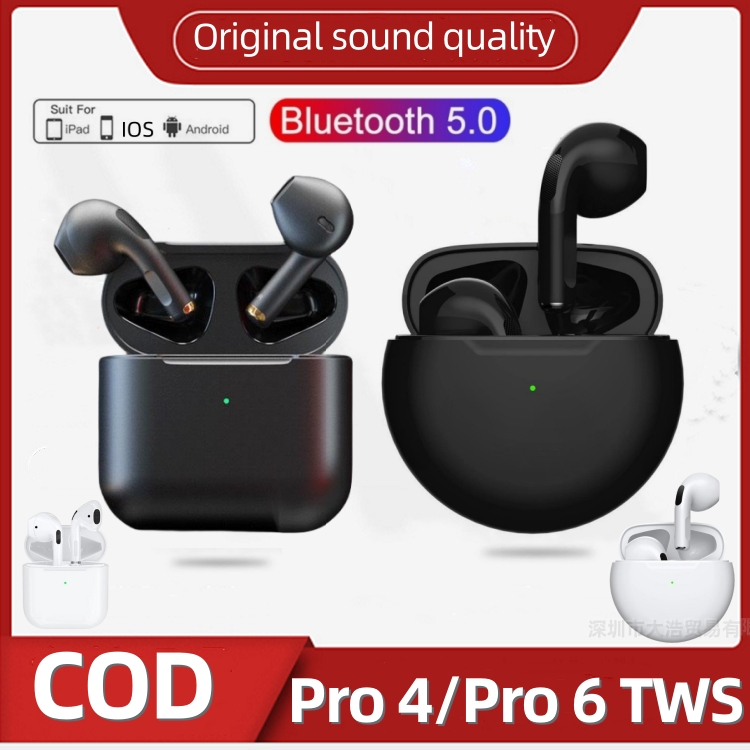 Original TWS Pro 6 Bluetooth Earphones Wireless Earbuds Touch Control ...