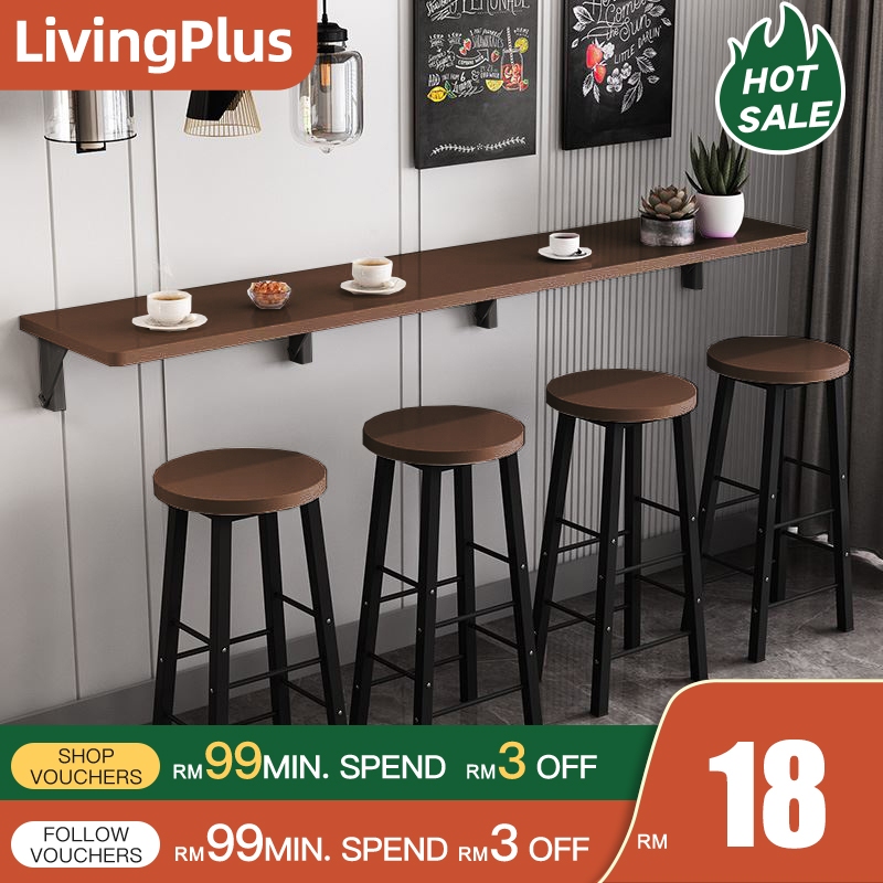 Foldable Table with Bracket Floating Table / Meja Lekat Dinding ...
