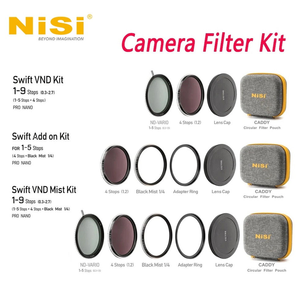 Nisi Swift System Adsorbable Round Filter Set Adjustable ND1-5 5-9 1-9 ...