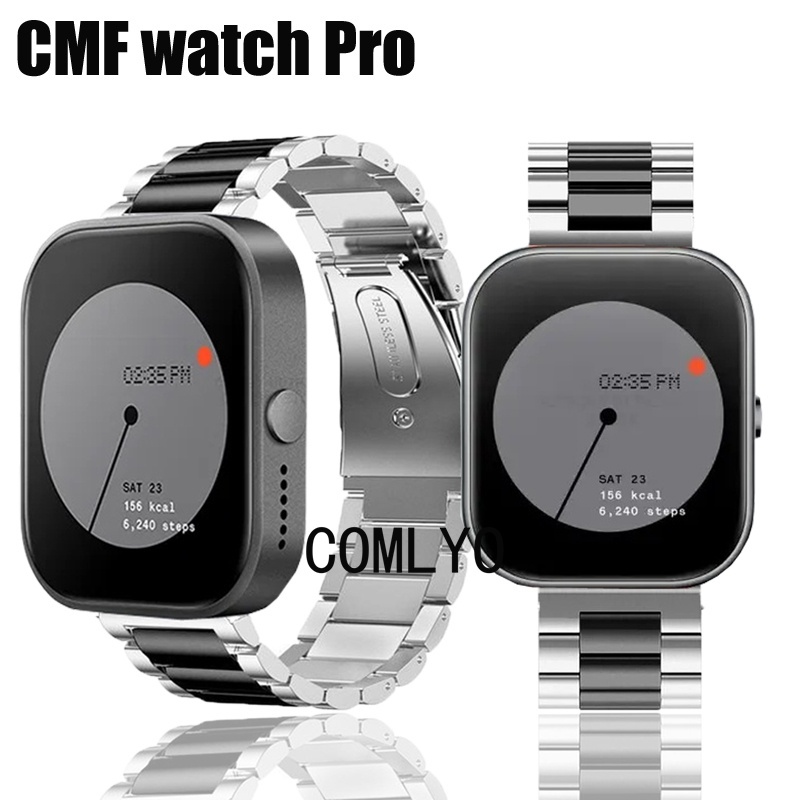 For CMF watch Pro Smartwatch Strap Stainless Steel Metal Belt women men ...