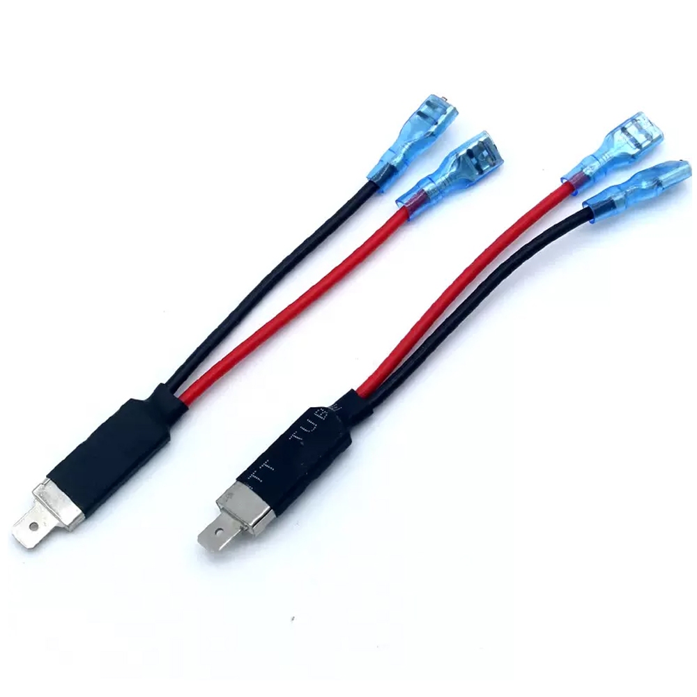 2 PCS LED H1 H3 Replacement Single Converter Wiring Connector Cable ...