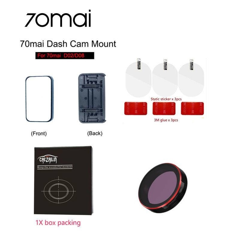 (24hr ship) For 70Mai 70 Mai Pro D02 D08 Lite Mount For 70Mai Dash Cam Pro 70 Mai CPL Filter 3M ...