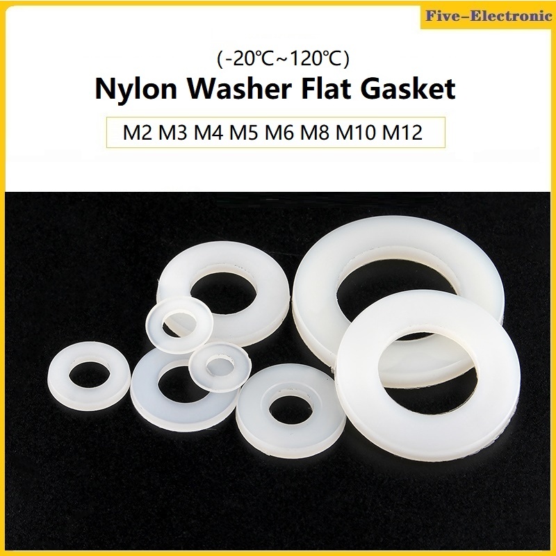 100Pcs Nylon Washer M2 M3 M5 M6 M8 M10 M12 M14 Plastic Seals Spacer ...