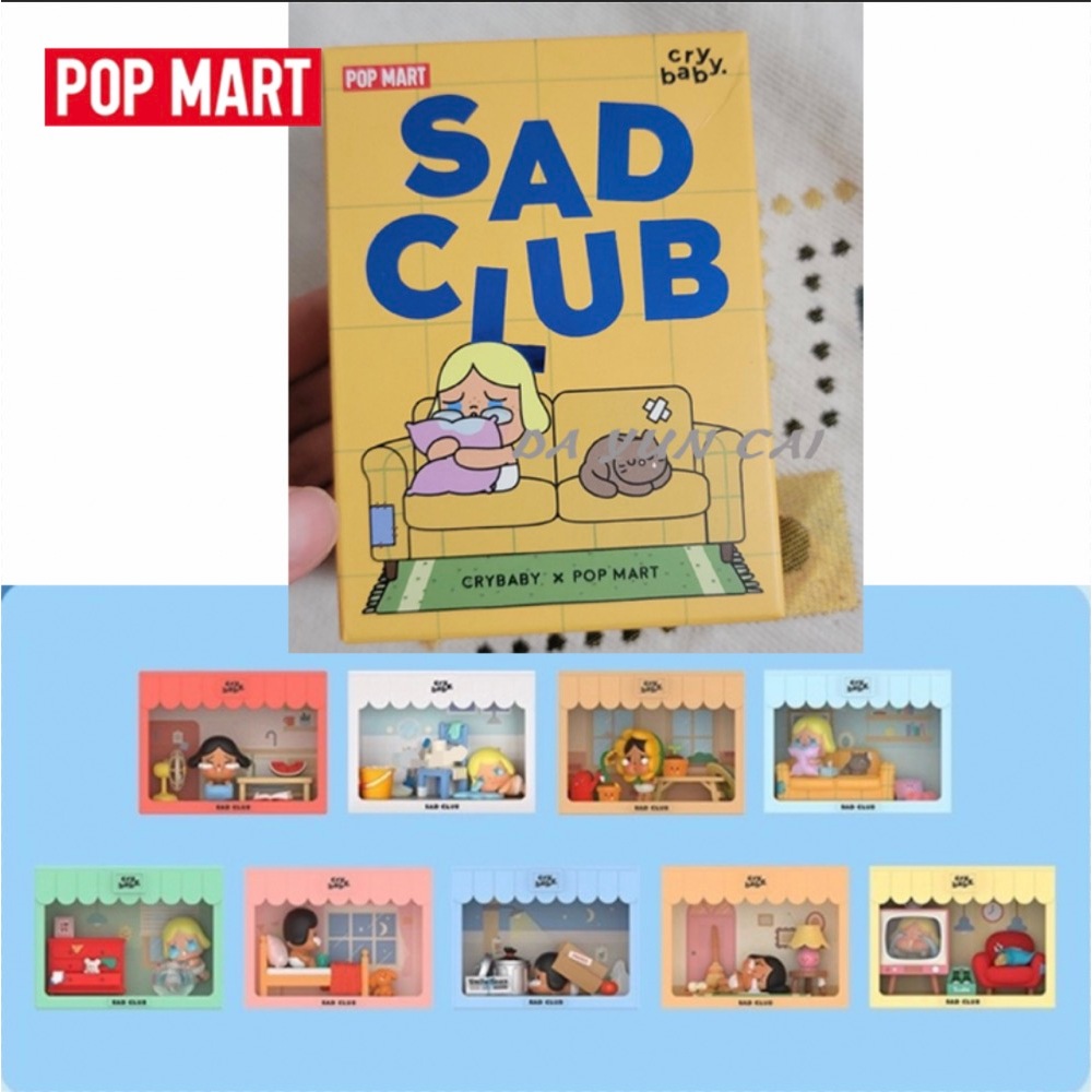 Popmart CRYBABY Sad Club Series Scene Figure Mystery box Cute Gift Sad ...