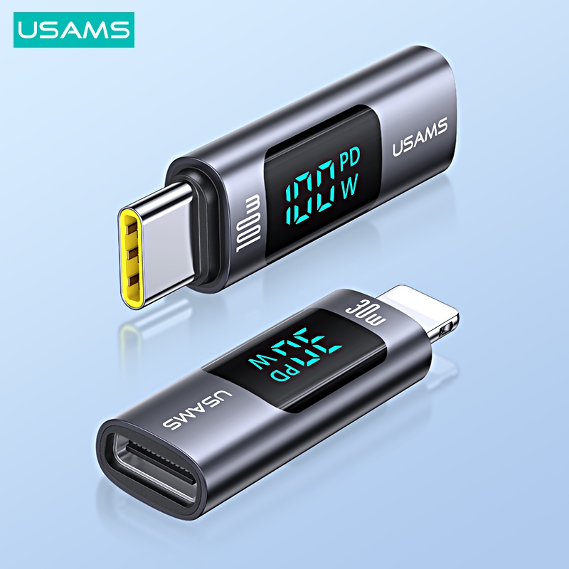 USAMS Digital Display Type C IP 2.0 USB C Adapter (100W) | Shopee Malaysia