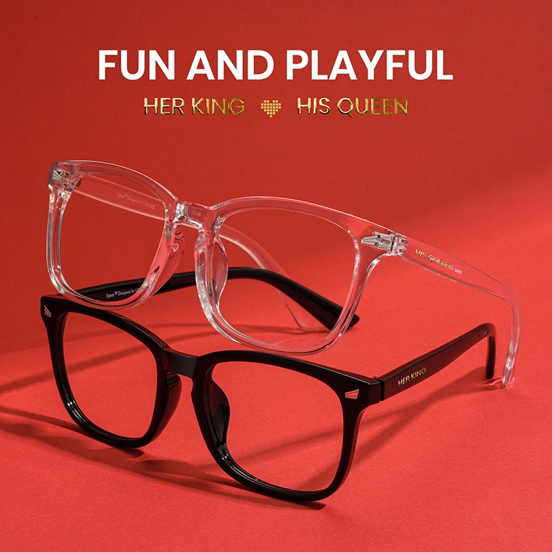 Cyxus 2pc Couple Blue Light Filter Anti Eye Strain Computer Glasses ...