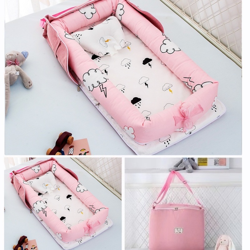 Portable Baby Bed Soft Breathable Infant Bassinet Baby Mattress With ...