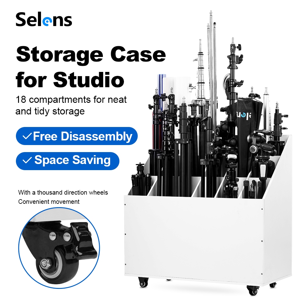 Selens Studio Storage Box Case for Tripods, Stands, Backdrop and ...