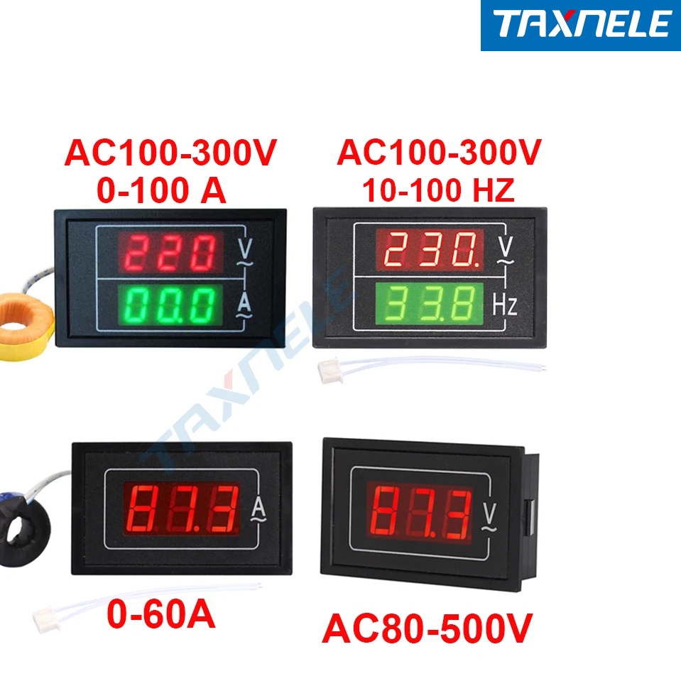 DL85 AC80-500V 100A 60A Dual Display Voltage Current Meter Detector Frequency Meter Amperimetro ...