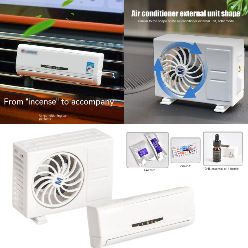 (Local Shipment) Car Diffuser Solar Air Conditioner Shape Decorative ...