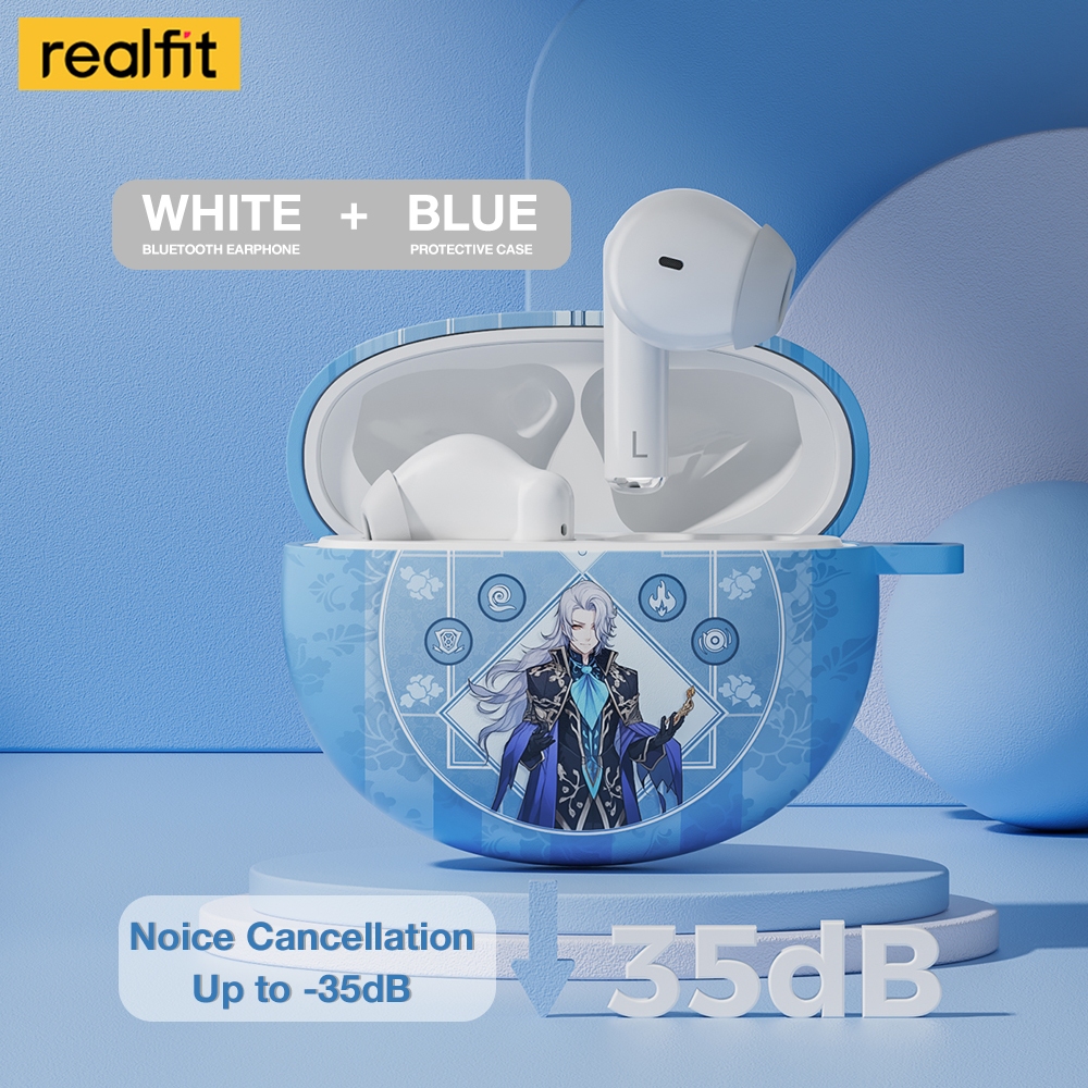 Realfit F2 Pro Bluetooth Earphone -35dB Active Noise Cancellation ...