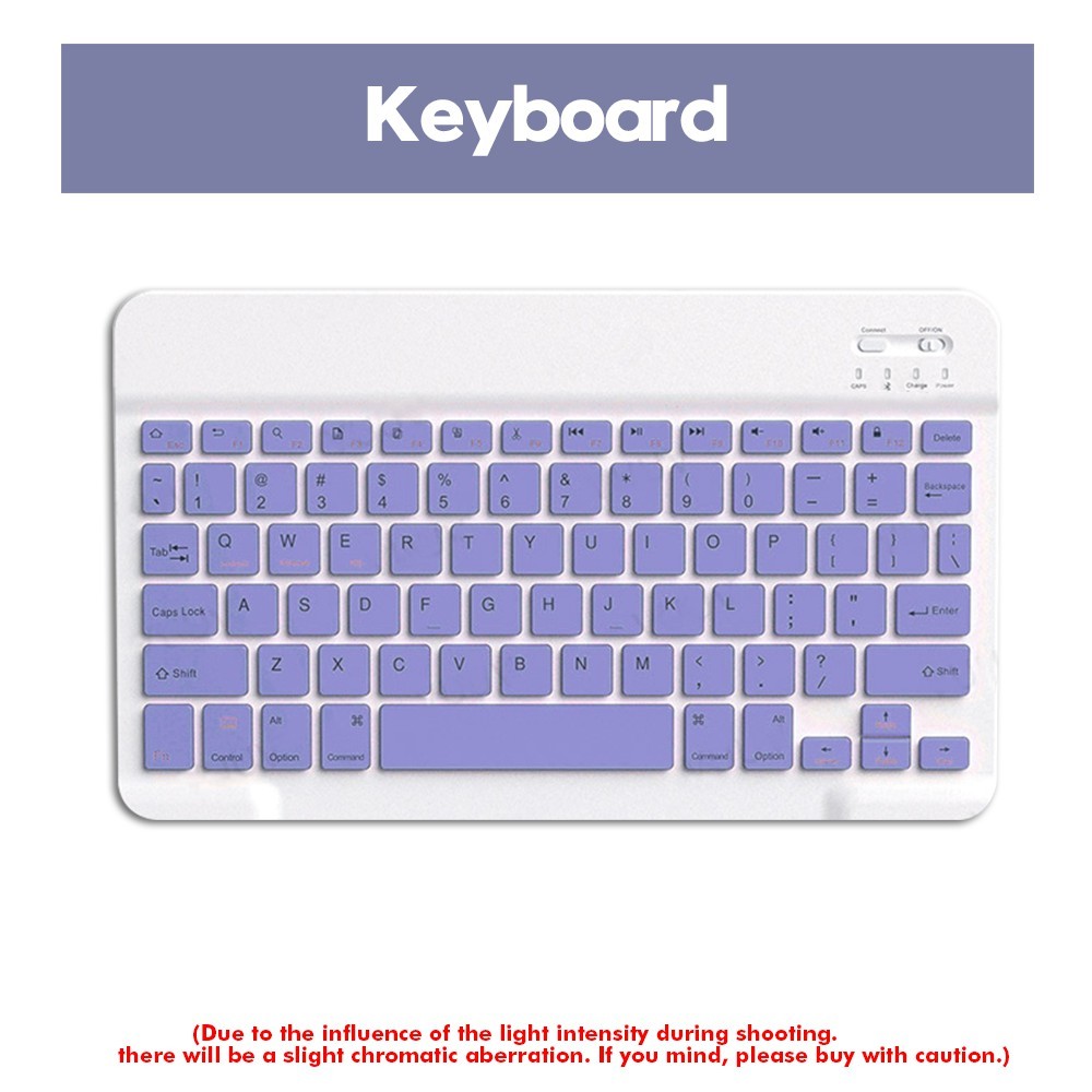 Wireless Keyboard and Mouse Bluetooth Colorful Macaron For PC iPad ...