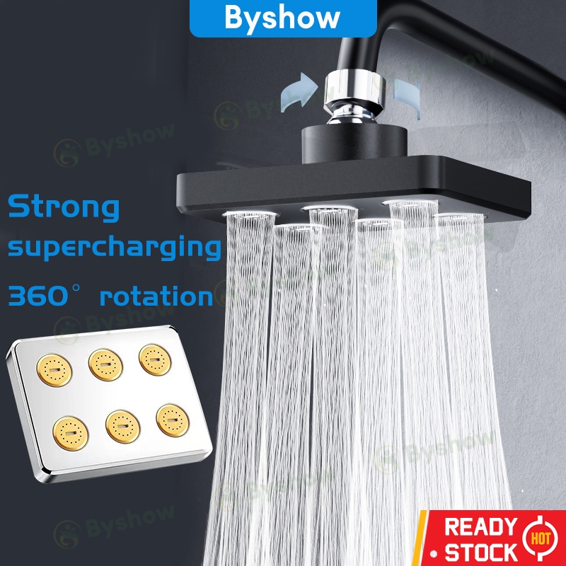 【Byshow】High Pressure Showerhead Rainshower Head Magic Water Flow ...