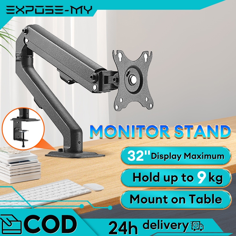 EXPOSE Arm Table Adjustable Monitor Stand With Tray (2-15kg/10"-27 ...