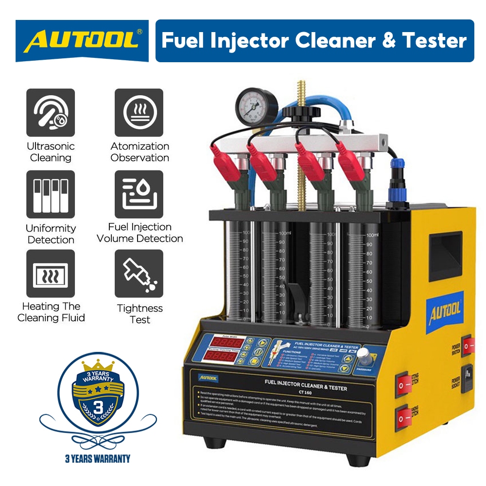 【Local Stock】AUTOOL CT160 Fuel Injector Cleaner Machine For Car Fuel ...