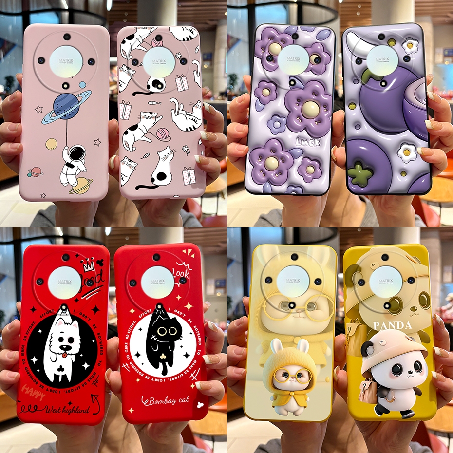 Honor X9A 5G Case RMO-NX1 Lovely Rabbit Panda Printing Soft TPU ...