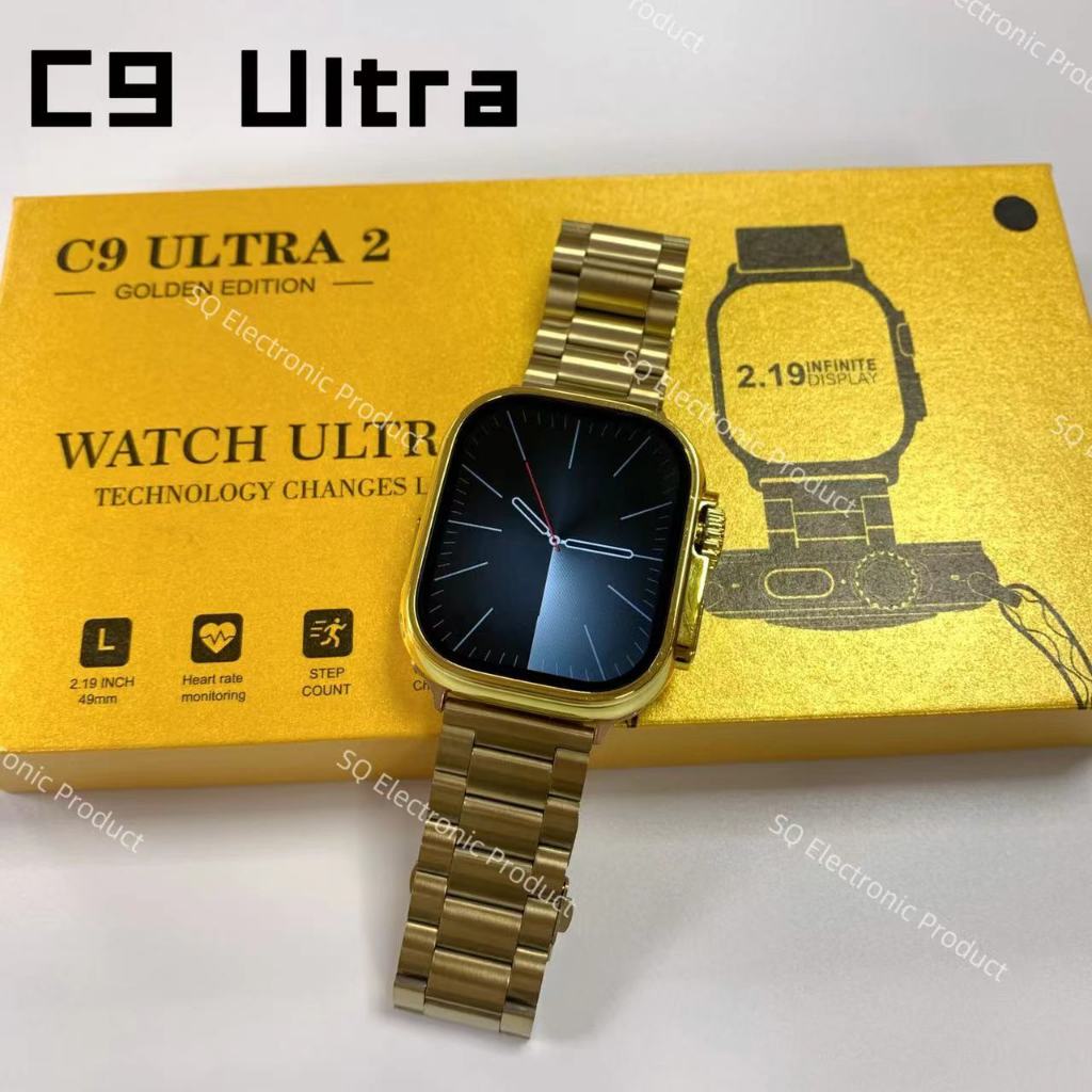 2024 C9 Ultra MAX Gold Smart Watch NFC Wireless Smartwatch Bluetooth ...