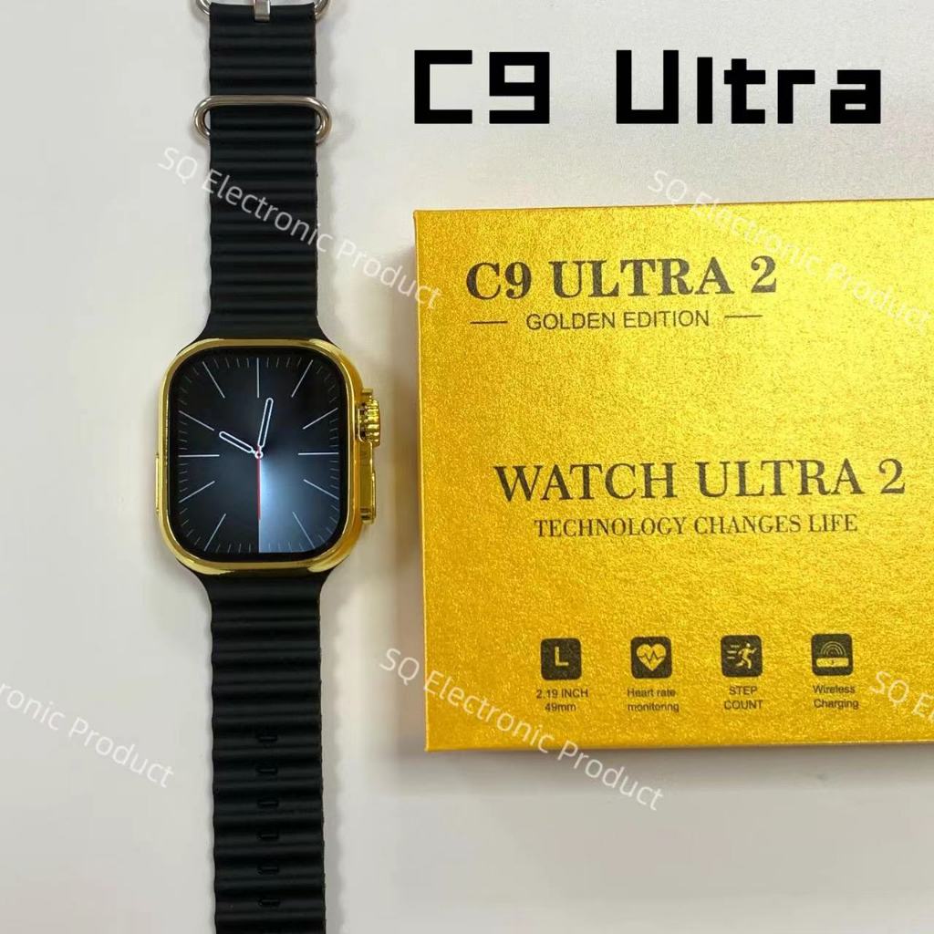 C9 Ultra Max Gold Smart Watch 49mm 2.09 Screen New Dual Smartwatch With ...