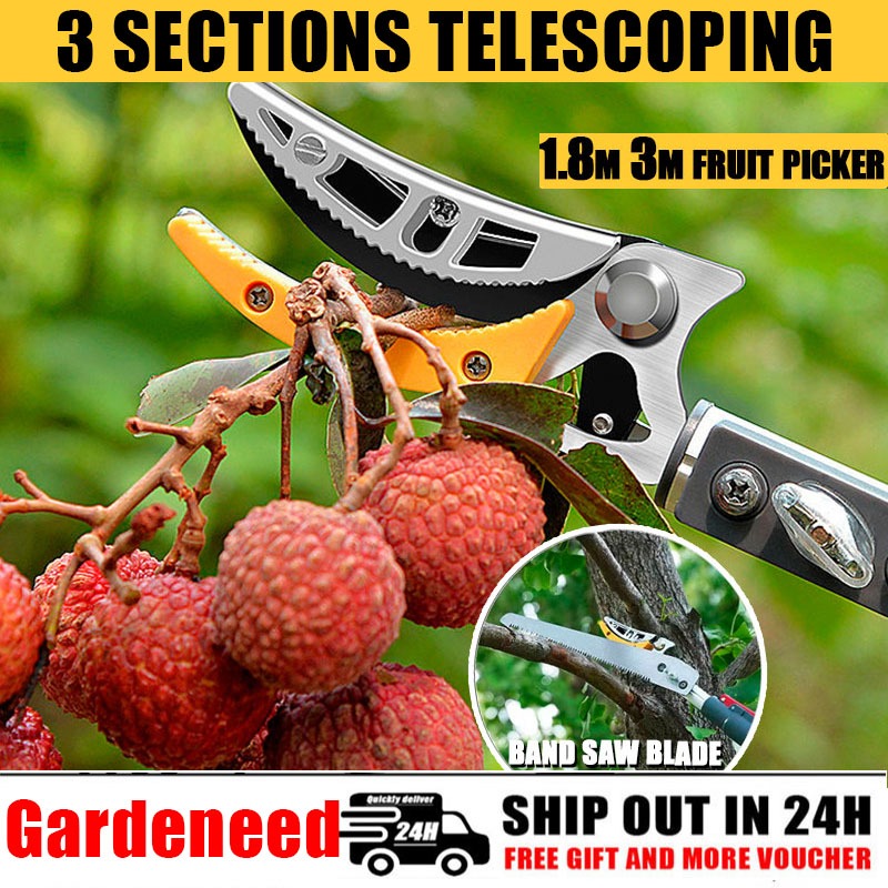 1.8m-3m Fruit Picker Extendable High-altitude Fruit Cutter Scissors ...