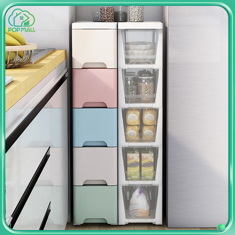 IKEA Slim Cabinet Moving Rack Kitchen Storage Drawer Kitchen Organizer ...