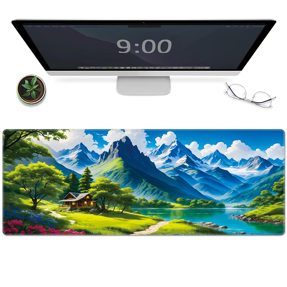 Natural Scenery Mouse Pad, Mountains and Rivers Mousepads with Non-Slip ...