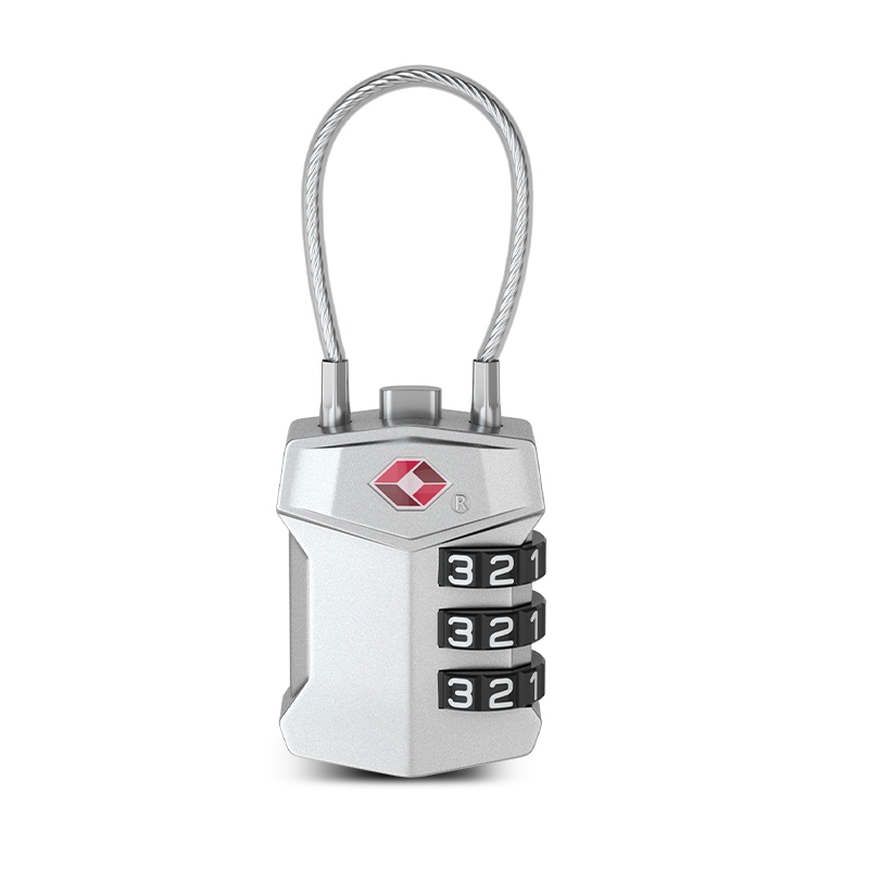 TSA Approved Cable Luggage Locks, 3 Digit Combination Padlock, Luggage ...