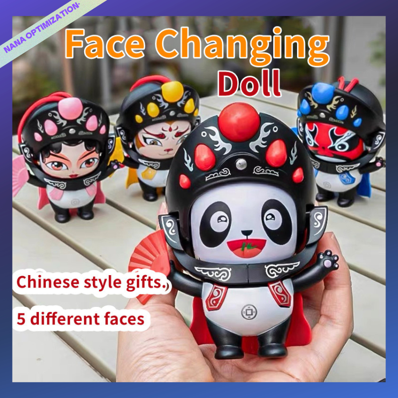 5 Sichuan Opera Doll Toys with Changing Faces, Different Facial ...