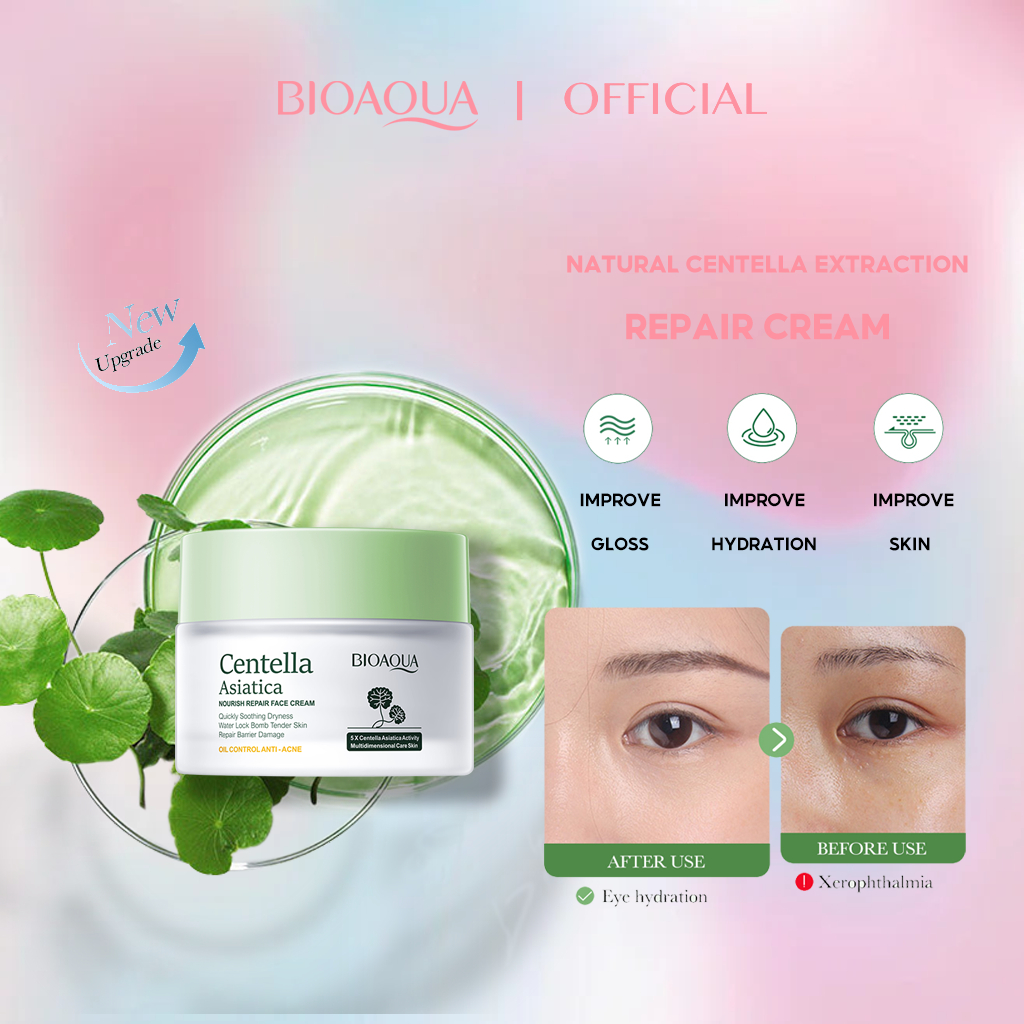 BIOAOUA Centella Asiatica Nourish Repair Face Cream 积雪草修复面霜 | Shopee ...