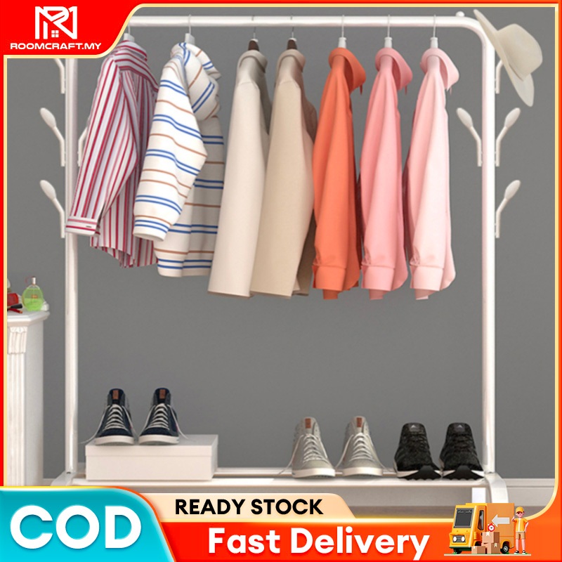 150cm Strong Steel Structure Laundry Cloth Rack Organizer Hanging Rack ...