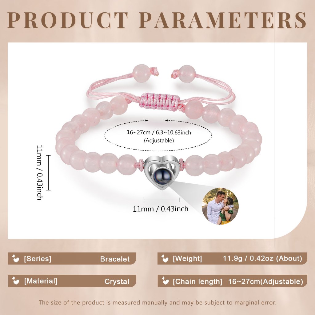 Free Custom Projection Bracelet for Men Fashion Adjustable Custom Photo ...