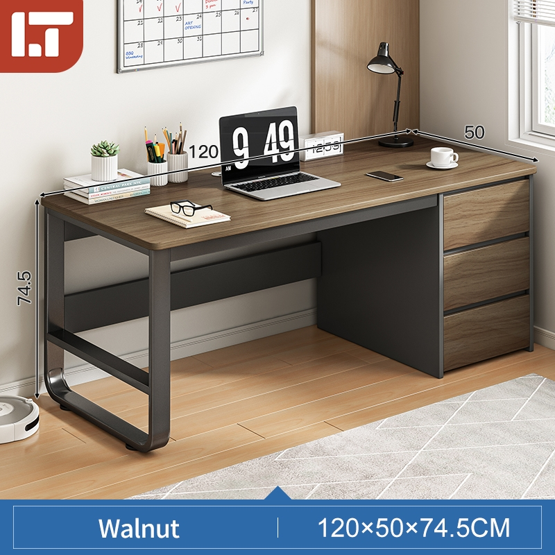 Office Table With Drawers Meja Office Home Office Desk Modern Simple ...