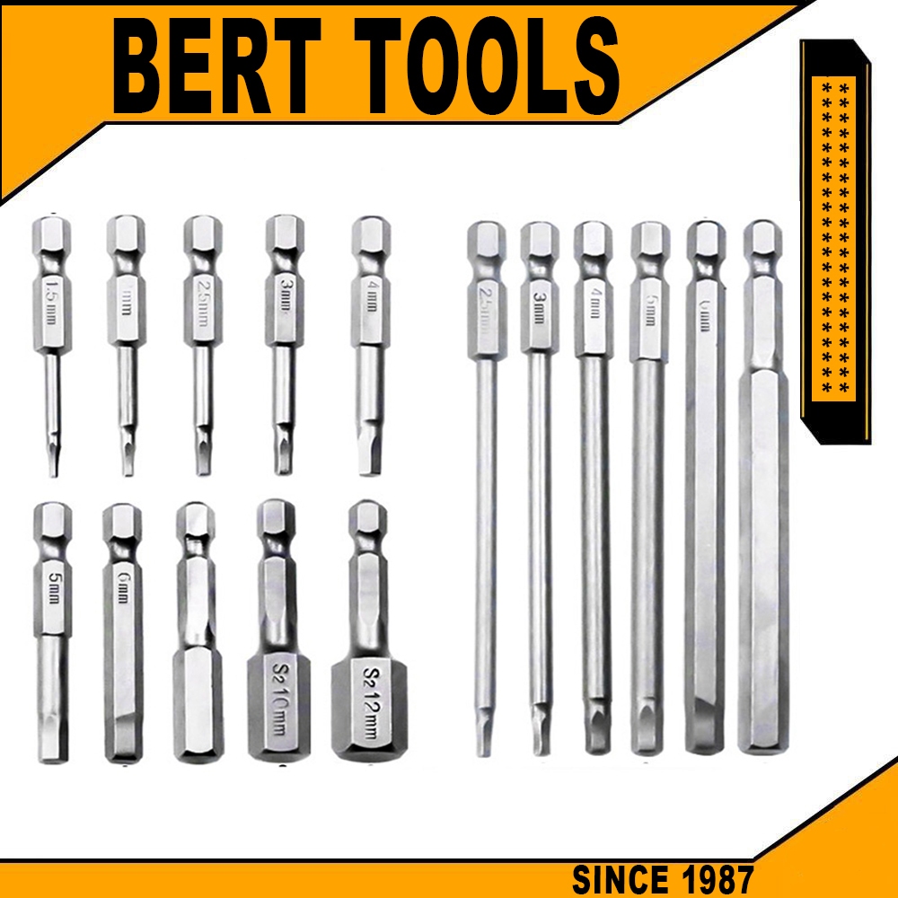 BERT🇲🇾｜Hex Shank Magnetic Screwdriver Bits Inner Hexagon Bits Set 50mm ...