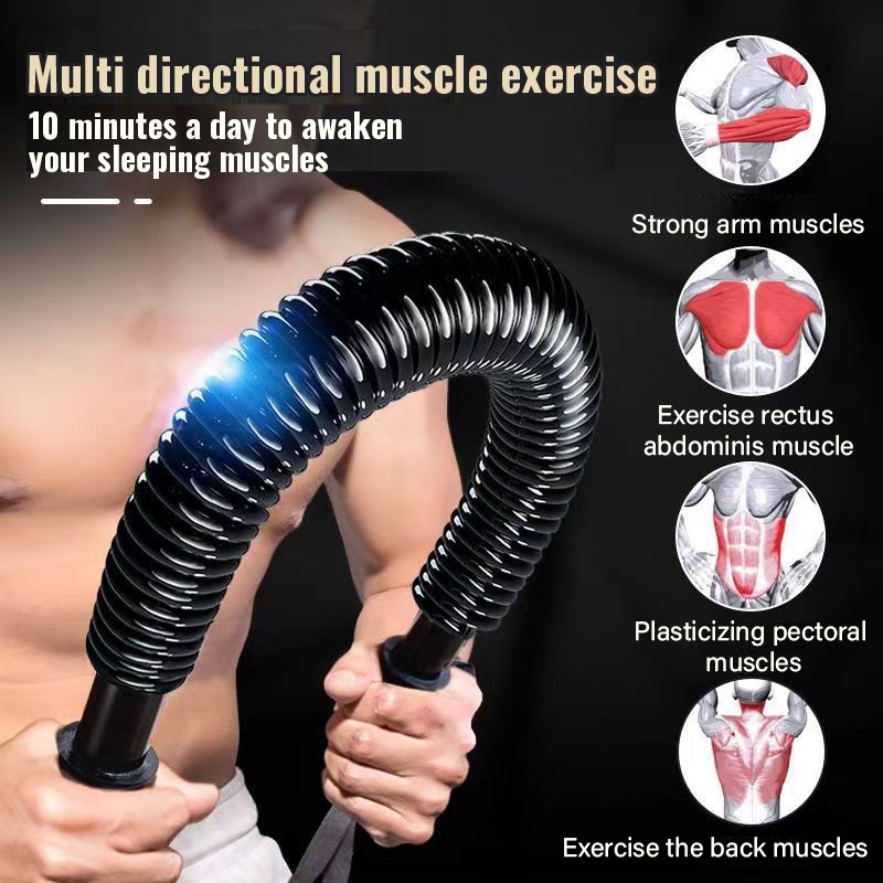 Arm Stick Power Twister Spring Bar Gym household Resistance Bar Bend ...