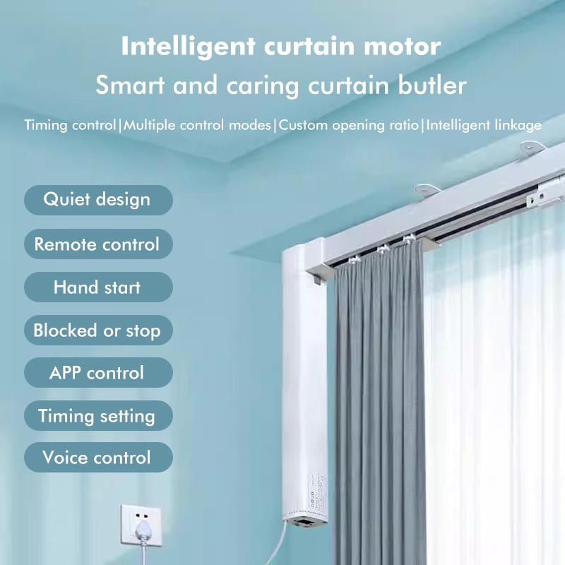 LGE 电动窗帘 Motorized Curtain Rod Compatible with XIAOMI Hardwired Smart ...