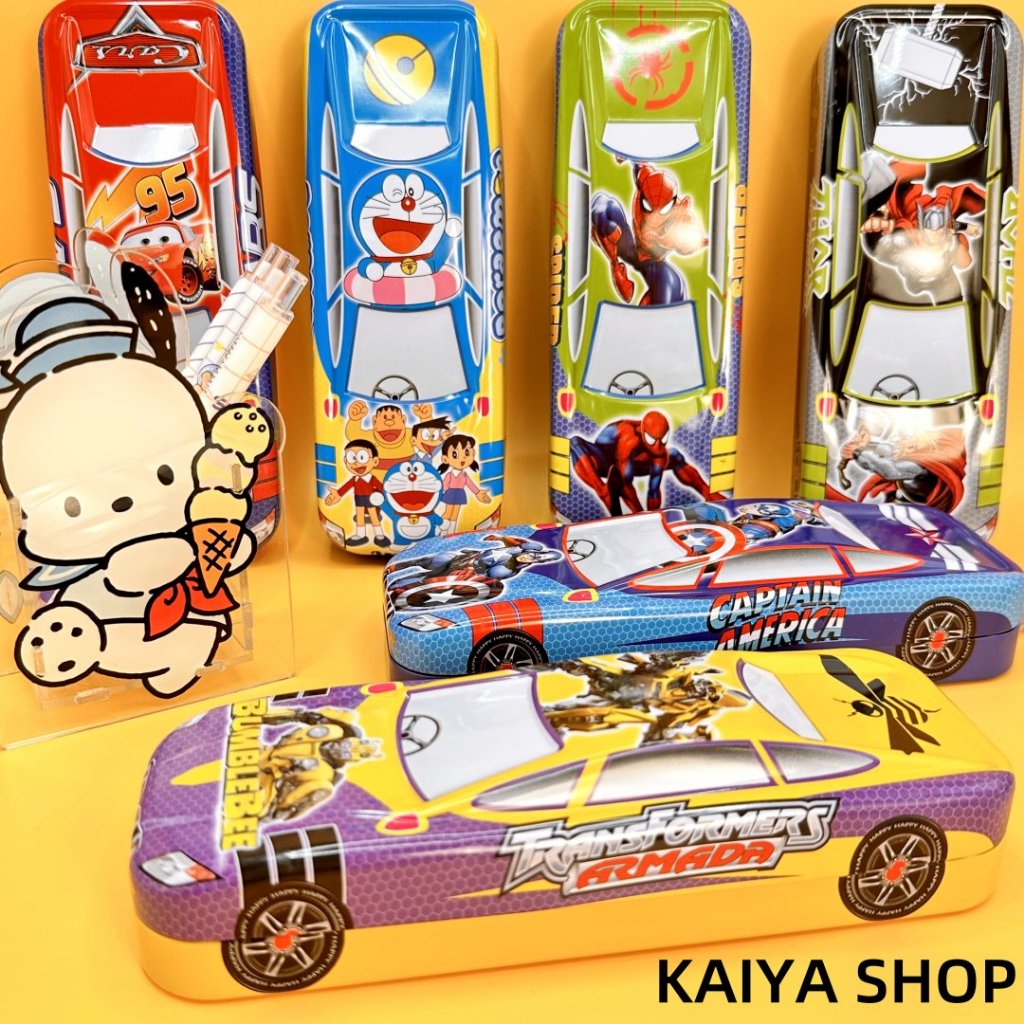 Student cartoon car iron box pencil case Doraemon/Bumblebee Autobot ...