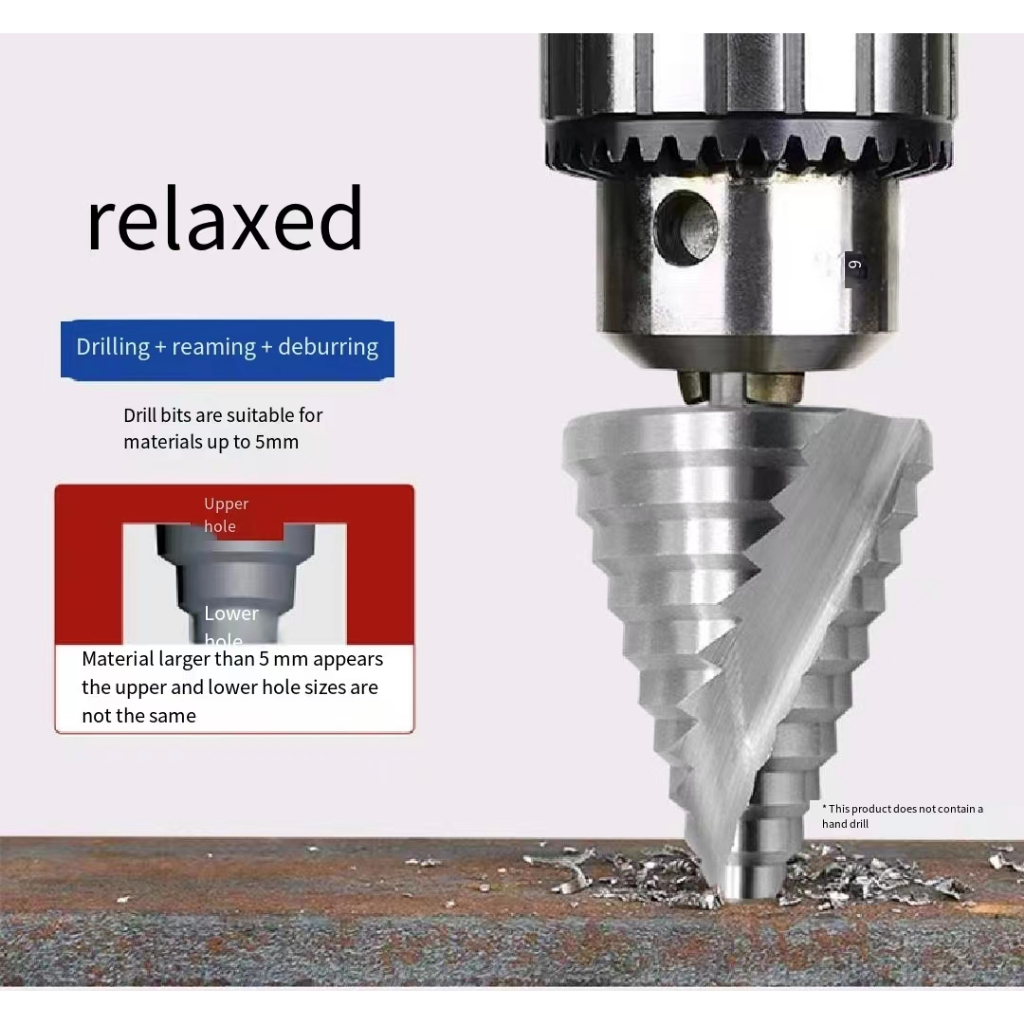 6-60mm Hss Step Cone Drill Bit Hole Cutter Set 12 Steps Metric Step ...
