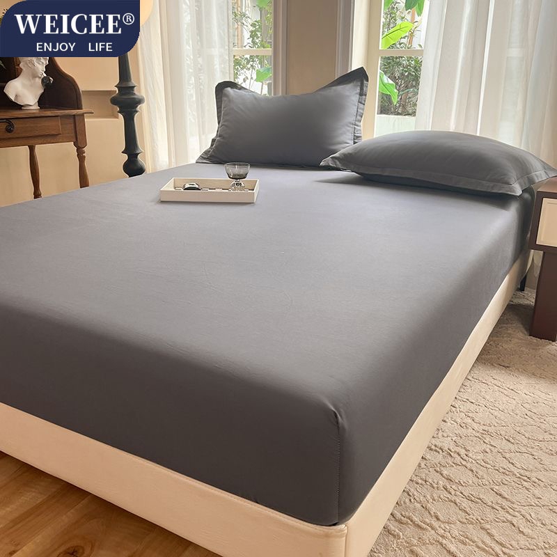 Premium Cotton Cadar 650 TC Bedsheet No Tangle No Crease Single Queen ...