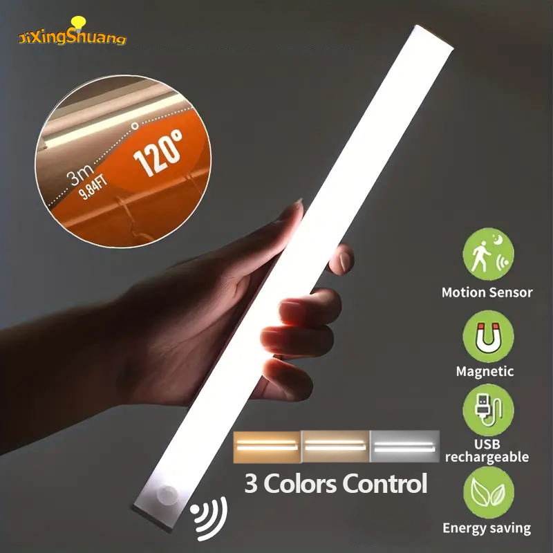 Local Delivery 】3 Colors Wireless LED Motion Sensor Light USB ...