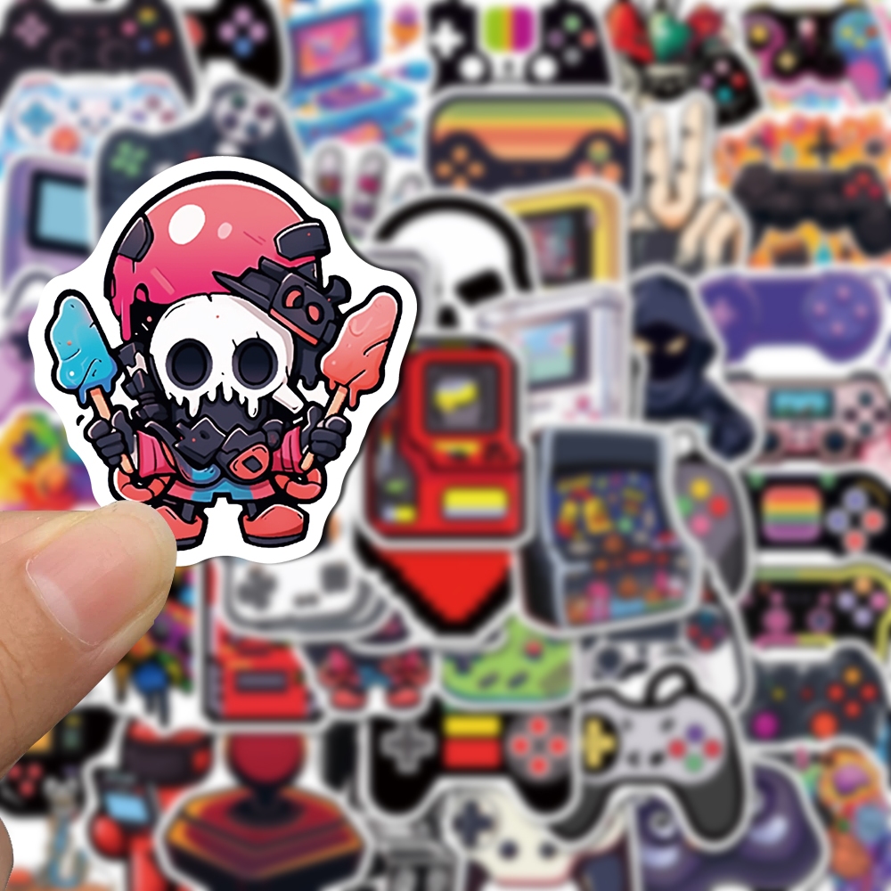 57pcs cool and retro electronic game consoles cute cartoon stickers ...